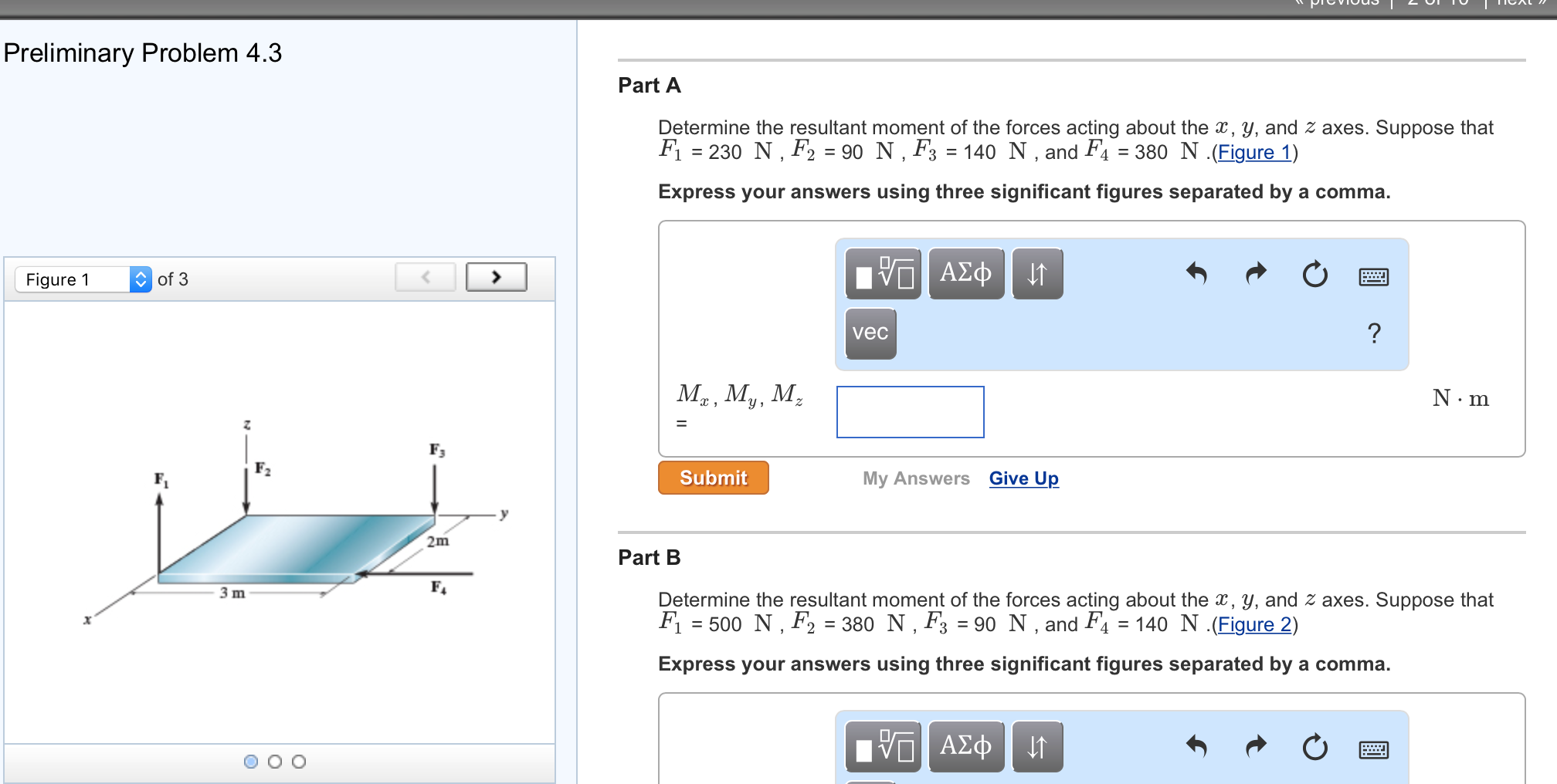 Solved Preliminary Problem 4.3 Part A Determine the | Chegg.com
