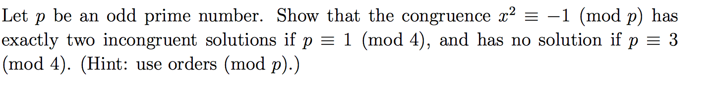 Solved Let p be an odd prime number. Show that the | Chegg.com