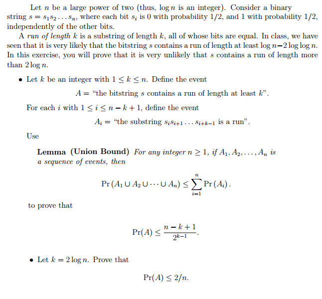 Solved Let n be a large power of two (thus, log n is an | Chegg.com