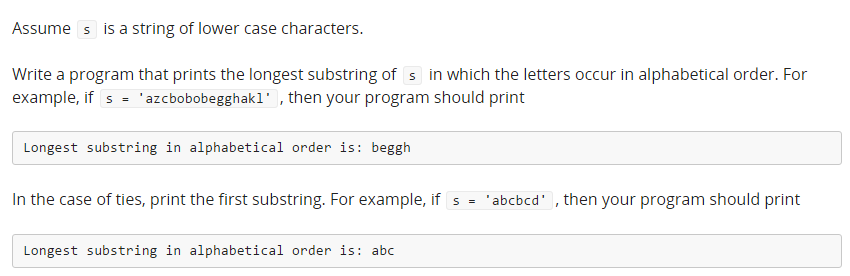 Solved Assume s is a string of lower case characters. Write | Chegg.com