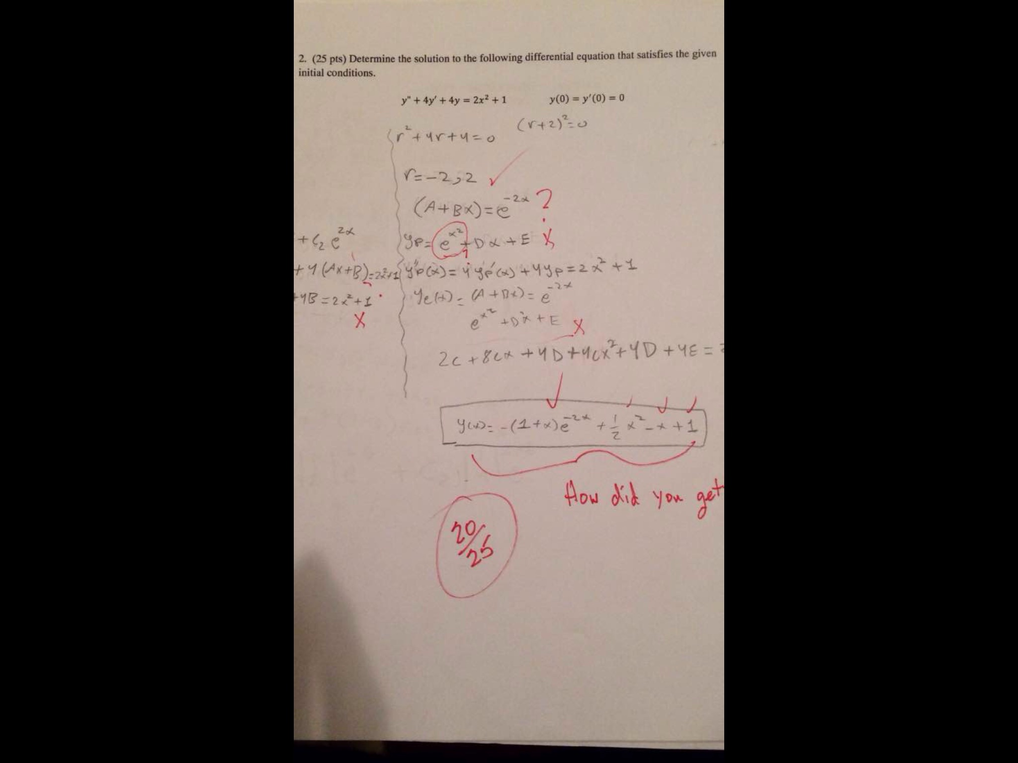 Solved Determine The Solution To The Following Differential