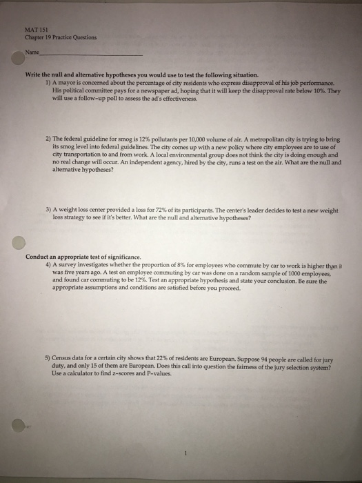 Solved Write the null and alternative hypotheses you would | Chegg.com
