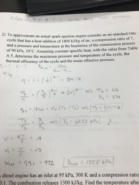 Solved To approximate an actual spark-ignition engine | Chegg.com
