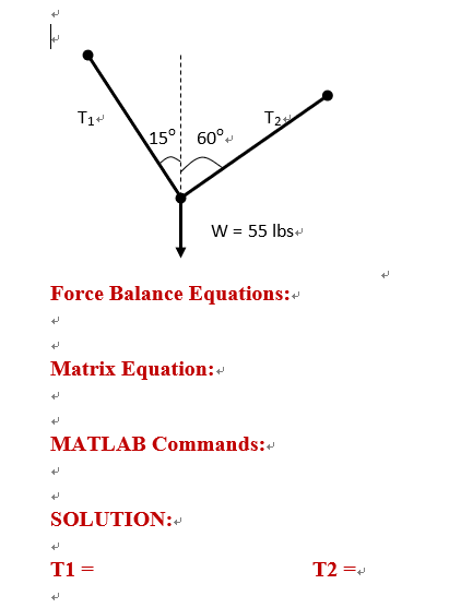 Solved Write the force balance equations for the diagram | Chegg.com