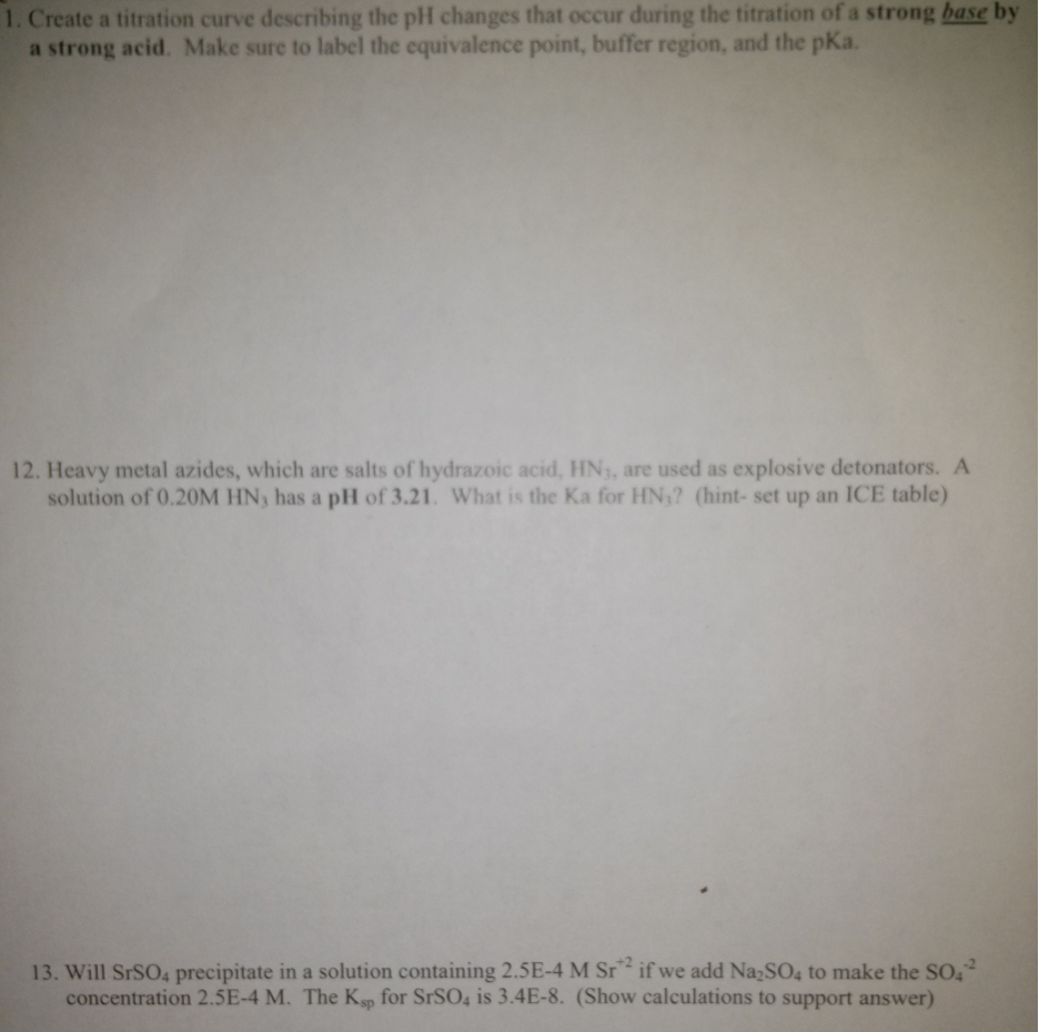 Solved Create a titration curve describing the pH changes | Chegg.com Solved Create a titration curve describing the pH changes | Chegg.com