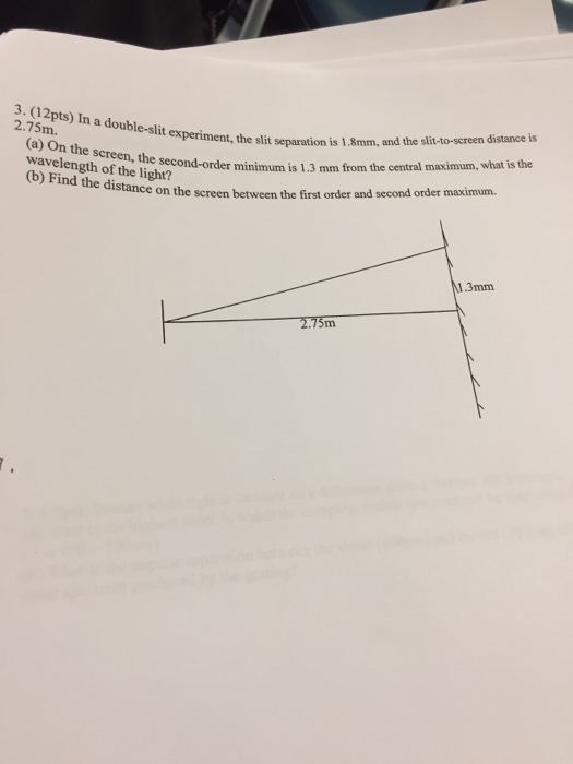 Solved In a double-slit experiment, the slit separation is | Chegg.com