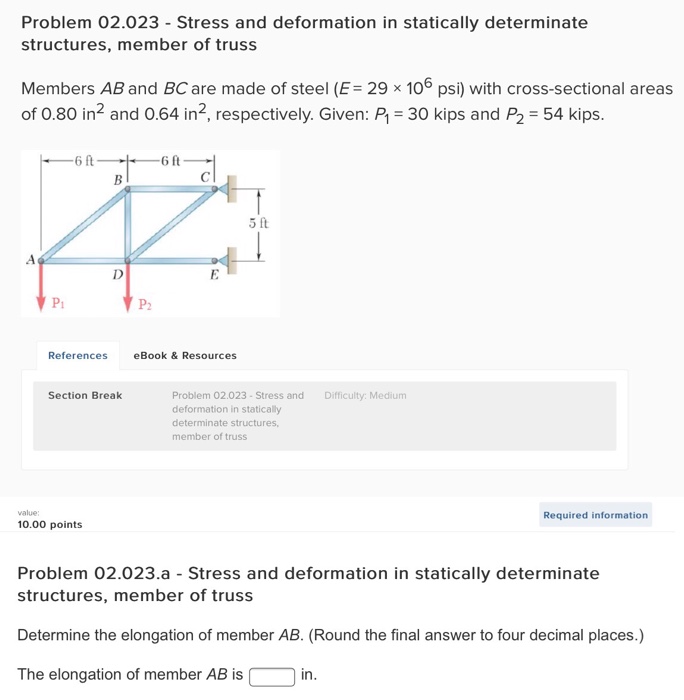 Solved Stress and deformation in statically determinate | Chegg.com