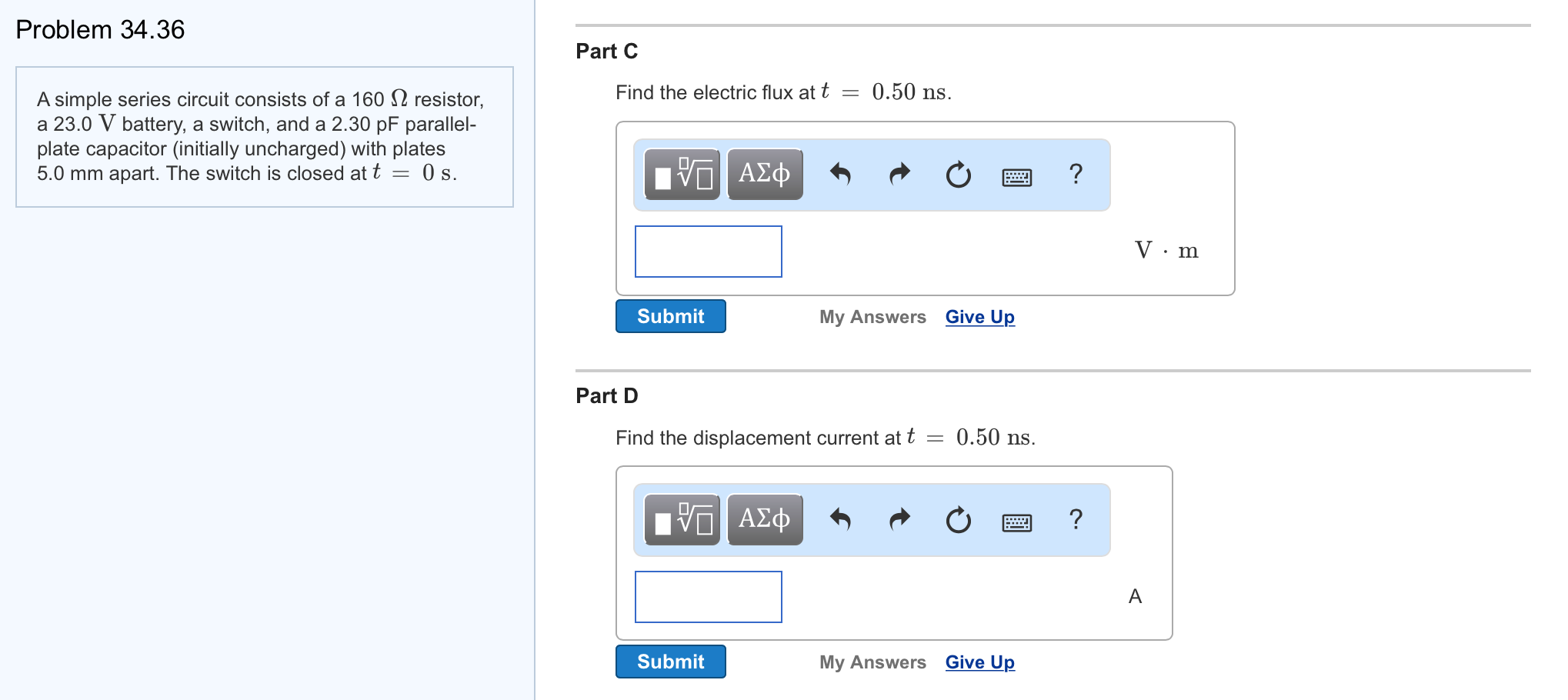 Solved Problem 34.36 A simple series circuit consists of a | Chegg.com