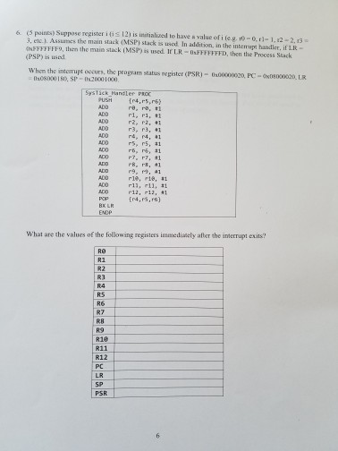 )Suppose register i tis 12) is initialized to have a | Chegg.com