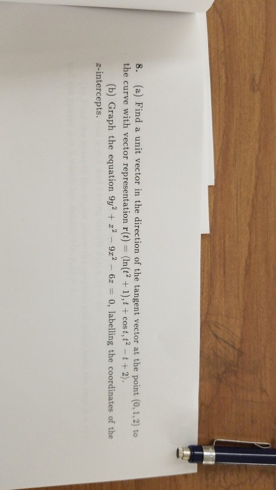 Solved 8. (a) Find a unit vector in the direction of the | Chegg.com