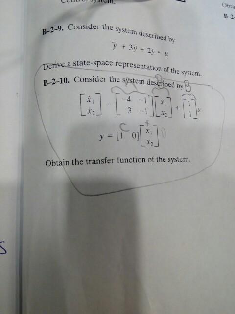 Solved Obta E-2. ider the system described by B- state-space | Chegg.com