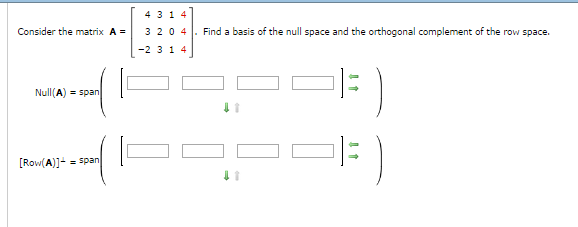 Solved Consider the matrix A = . Find a basis of the null | Chegg.com