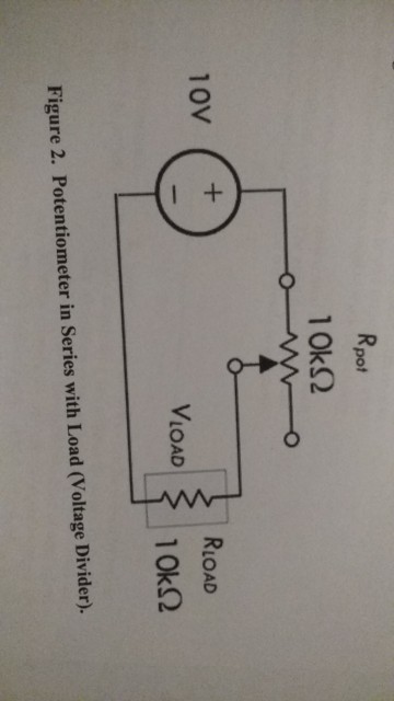 Solved pot 10V + RLOAD VIOAD Figure 2. Potentiometer in | Chegg.com