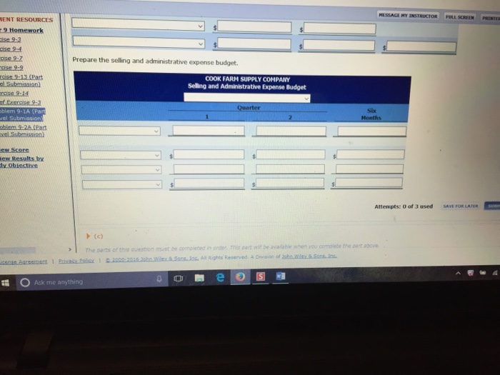 Solved MESSAGE MY INSTRUCT ESOURCES Problem 9-1A (Part Level | Chegg.com