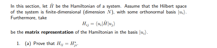 Solved In this section, let H be the Hamiltonian of a | Chegg.com
