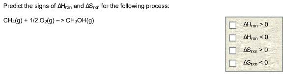 Solved Predict the signs of Delta H_rxn and Delta S_rxn for | Chegg.com