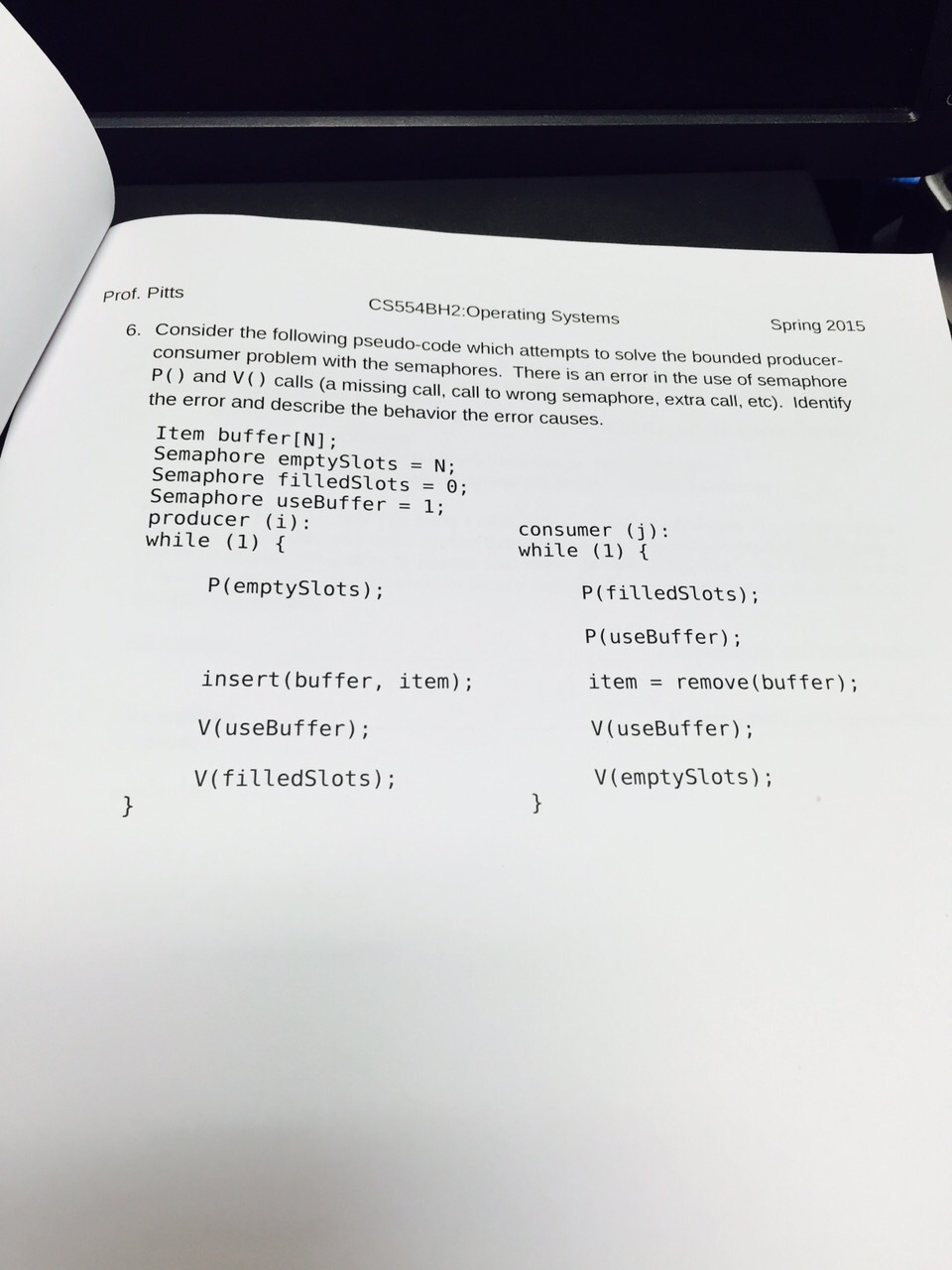 Solved Consider the following psuedo-code which attempts to | Chegg.com