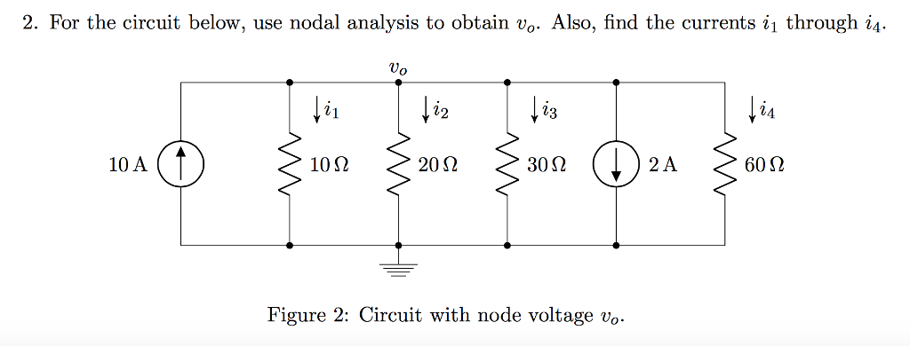 Solved 2. For the circuit below, use nodal analysis to | Chegg.com