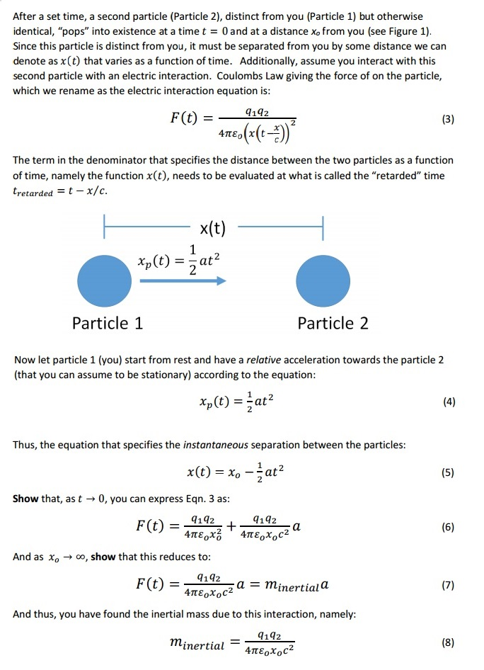 Solved Assume that you are an elementary particle (Particle | Chegg.com