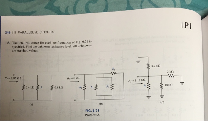 Solved The total resistance for each configuration of Fig. | Chegg.com