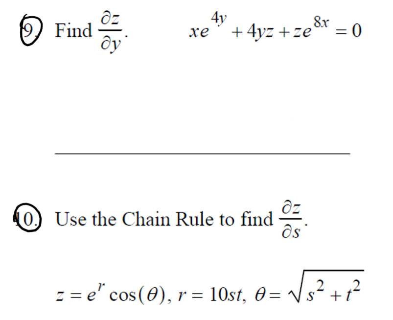 Solved Find partial differential z/partial differential y. | Chegg.com
