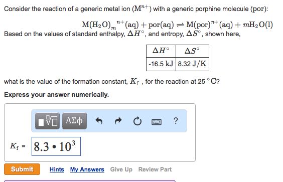 Solved Consider the reaction of a generic metal ion (Mn^+) | Chegg.com