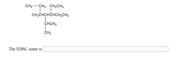 Solved CH CH3CH2CHCHCH3 CH2CH3 The IUPAC name is | Chegg.com