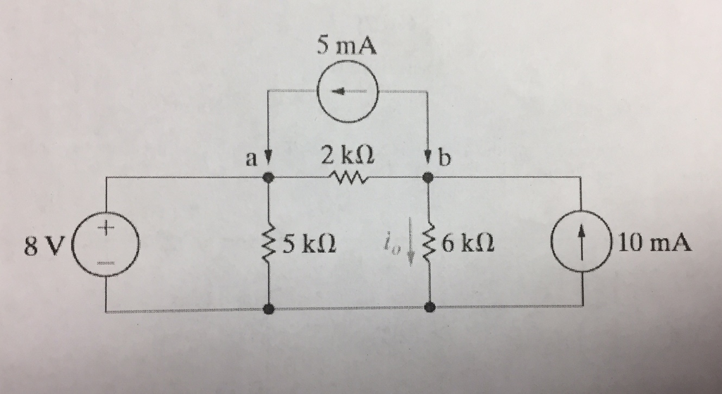Solved In the circuit given below, before the 5 mA current | Chegg.com
