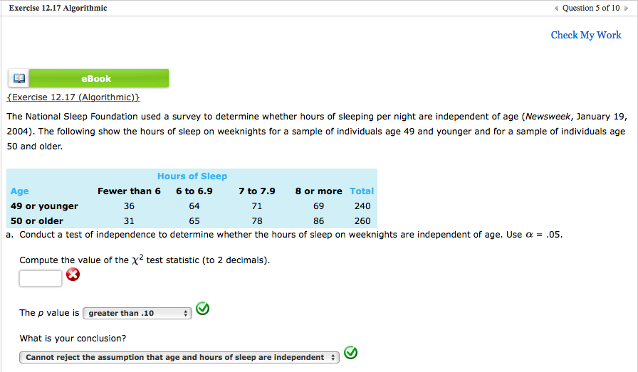 Solved Exercise 12.17 Algorithmic Question 5 of 10 Check My | Chegg.com