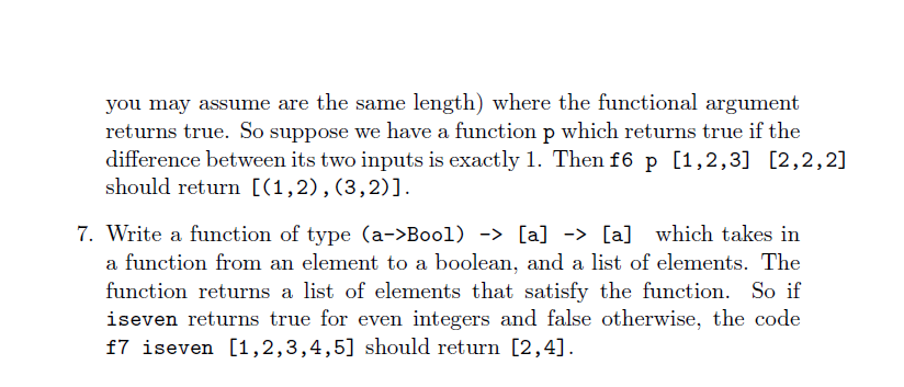 1 Haskell Complete the following problems in Haskell. | Chegg.com