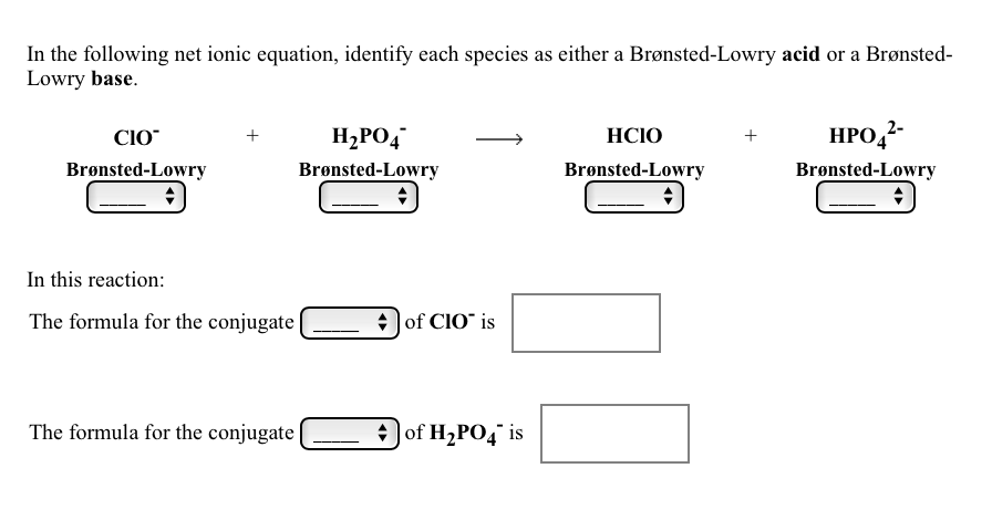 Solved In the following net ionic equation, identify each | Chegg.com