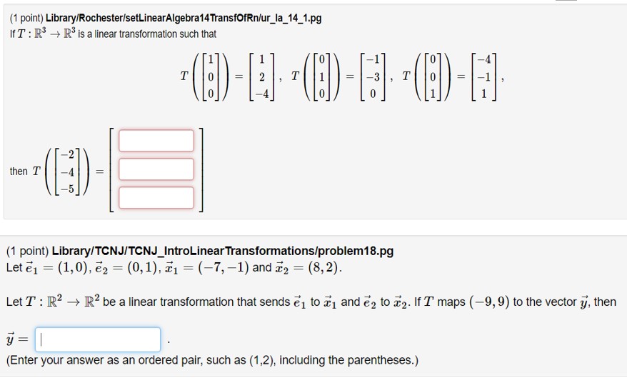 Solved (1 point) | Chegg.com