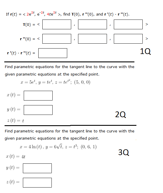 Solved If R T Find T 0 R 0 Chegg