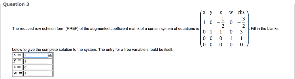 Solved The reduced row echelon form (RREF) of the augmented | Chegg.com