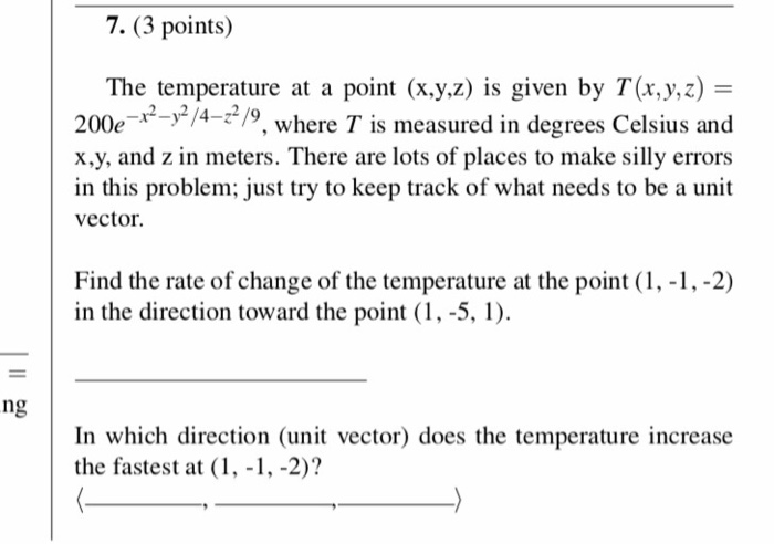 Solved The temperature at a point (x.y.z) is given by T(x, | Chegg.com