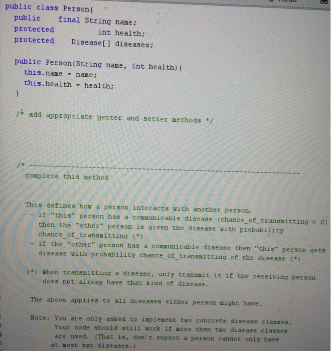 Solved Person.java is given | Chegg.com
