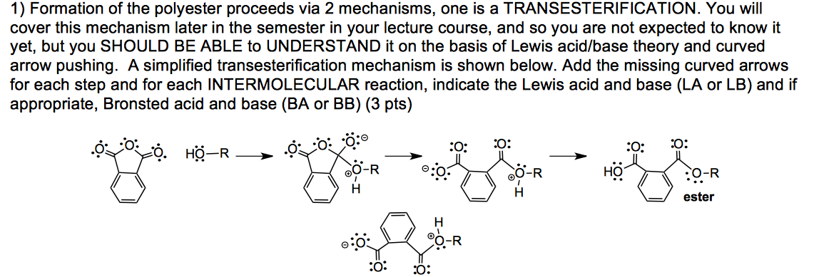 Solved Formation of the polyester proceeds via 2 mechanisms, | Chegg.com
