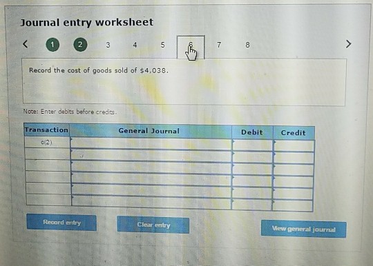 Solved Journal entry worksheet 6 Record the cash sales of | Chegg.com