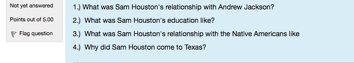What was Sam Houston's relationship with Andrew | Chegg.com