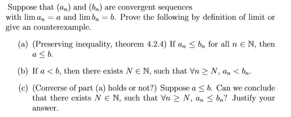 Solved Suppose that (an) and (bn) are convergent sequences | Chegg.com