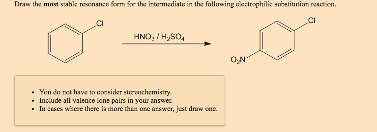 Solved Draw the most stable resonance form for the | Chegg.com