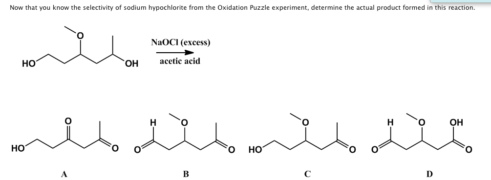 Solved Now that you know the selectivity of sodium | Chegg.com