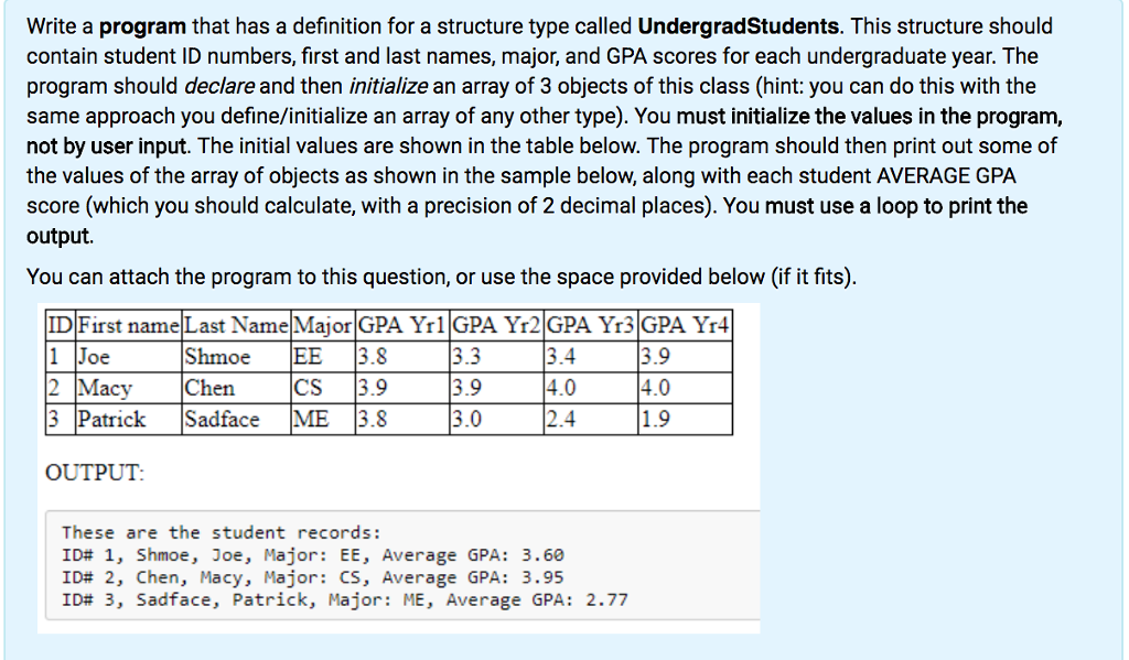 Solved Write A Program That Has A Definition For A Structure 2762