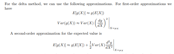 Solved 3. Use the delta method to get first and second order | Chegg.com