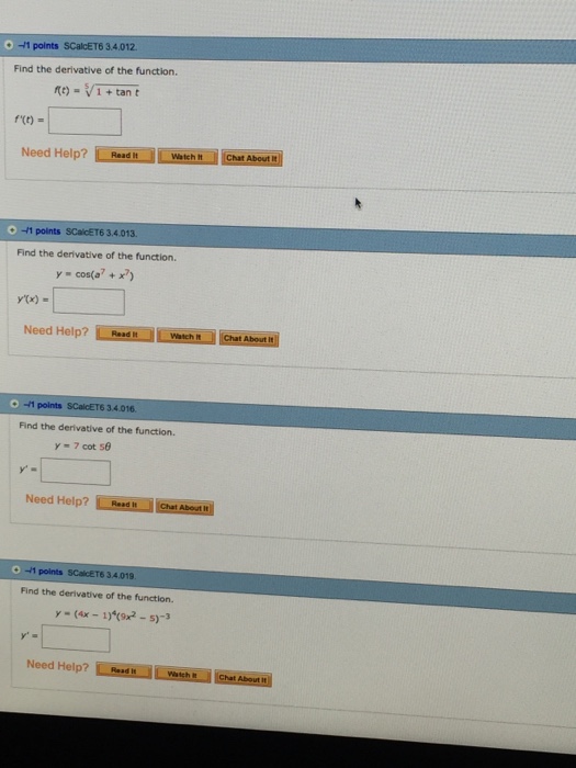 Solved Find the derivative of the function. f(t) = 5 square | Chegg.com