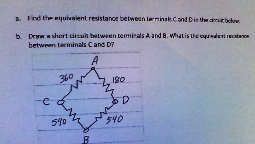 Solved Find the equivalent resistance between terminals C | Chegg.com