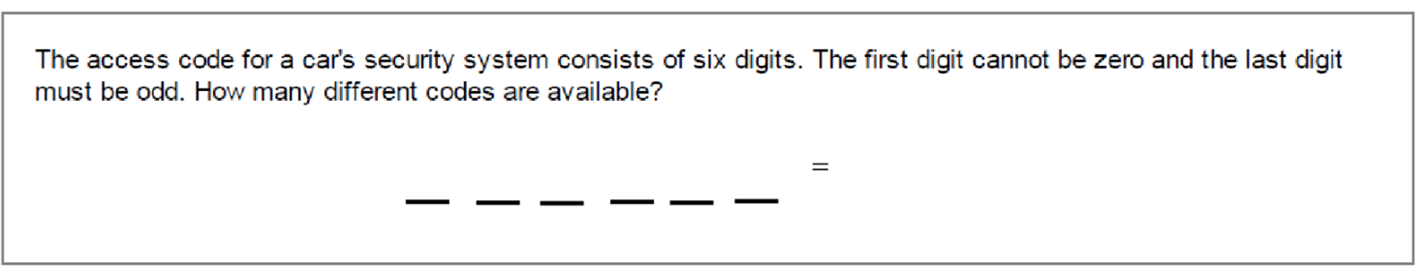 Solved The access code for a car's security system consists | Chegg.com