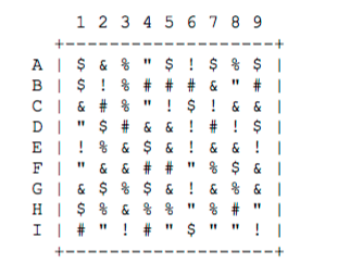 Solved How do you add a border like this around a 9 x 9 2D | Chegg.com