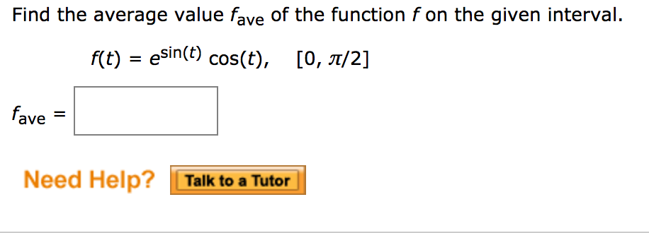 Solved Find the average value f_ave of the function f on the | Chegg.com