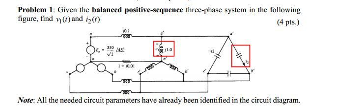 Solved Given the balance three phase system: ( Will rate 5 | Chegg.com